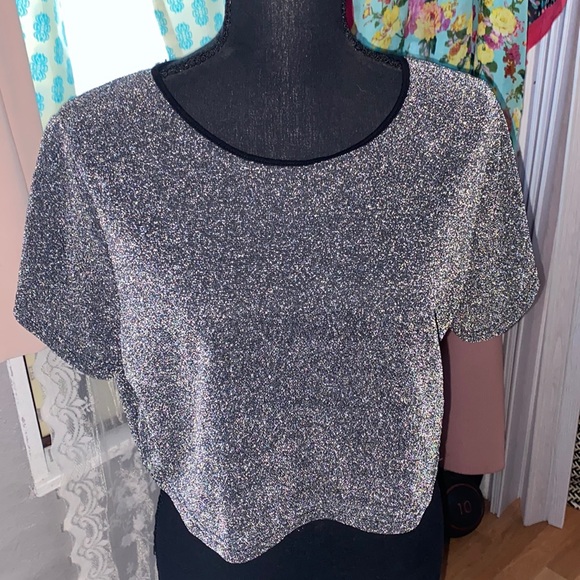 SHEIN | Tops | Silver Crop Top | Poshmark